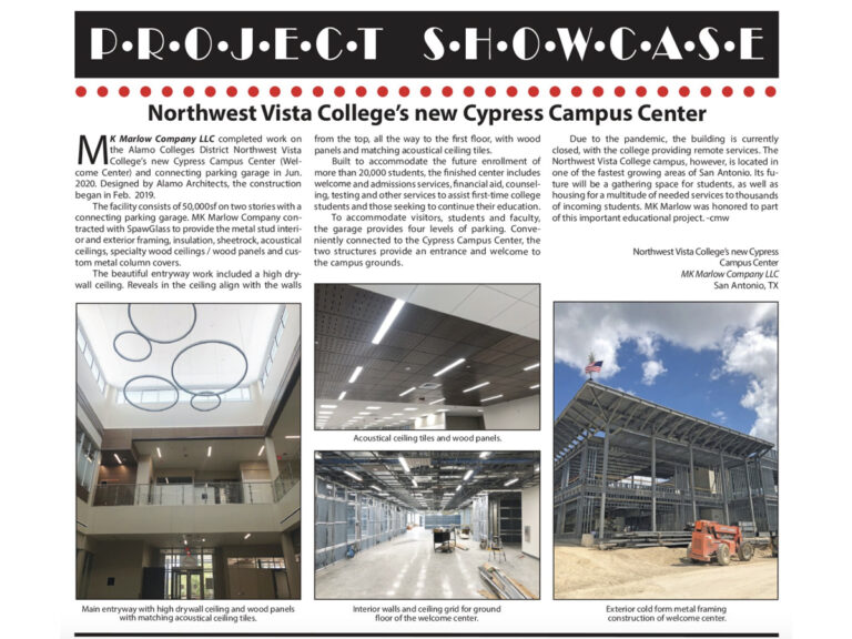 Project Showcase Feature in Construction News – MK Marlow